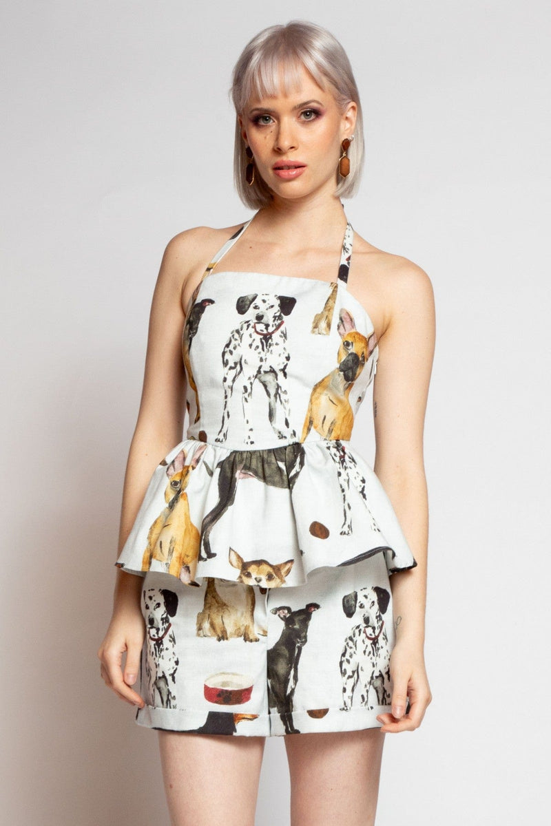 Lola Linen Halter Summer Top - Wags and Tails Dog *New Arrival – Eva Franco