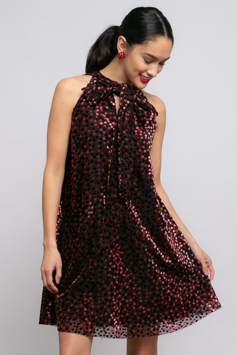 Tinsley Dress - Redwood Dot – Eva Franco