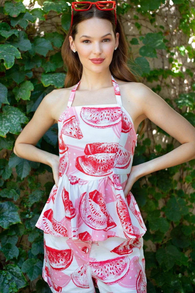 Watermelon Halter Top and Short Set - Melon Crush – Eva Franco