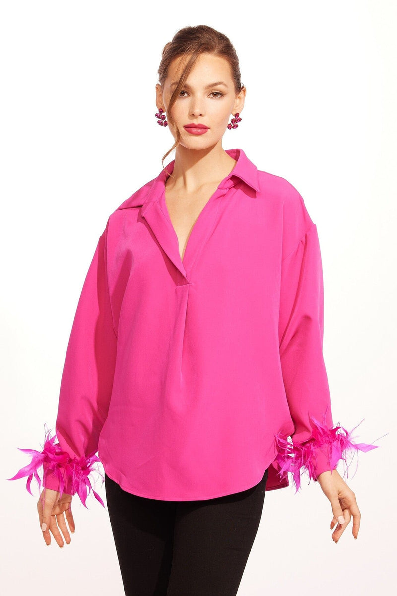 Dolvan Top - Feather Sleeves – Eva Franco