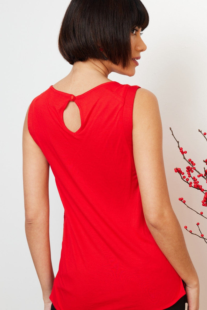 Red Sequins Tank Top – Eva Franco